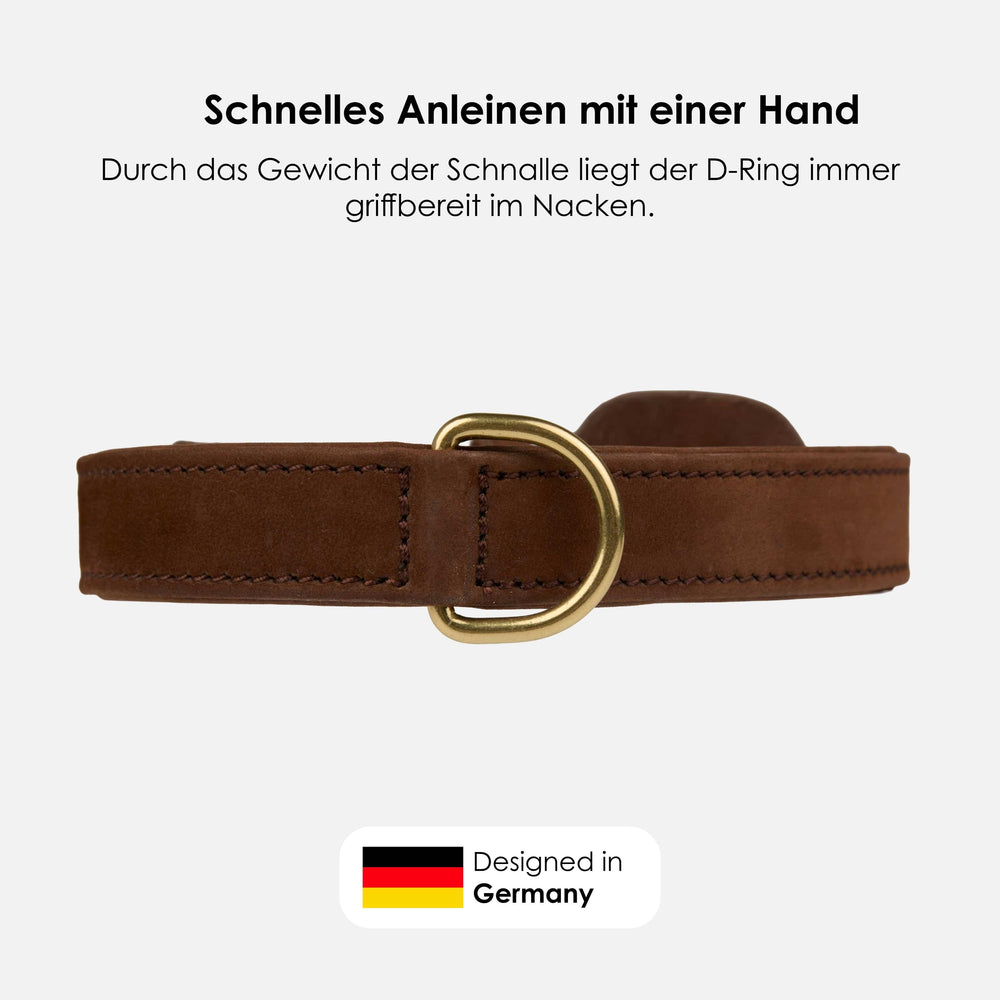 Waterproof nubuck leather dog collar | William Walker